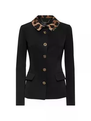 Philipp Plein Leopard Print-collar Cady Jacket