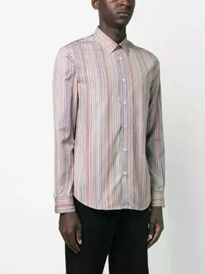 Paul Smith Striped Pointed-collar Cotton Shirt