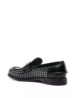 Miu Miu Stud-embellished Leather Loafers