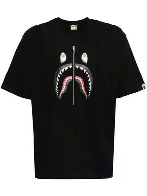 A BATHING APE Graphic-print Cotton T-shirt - Black