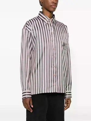Etro Pegaso-embroidered Striped Shirt