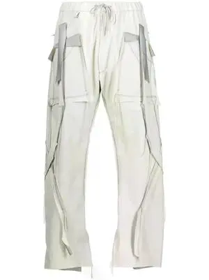 SULVAM Panelled Nylon Trousers - White