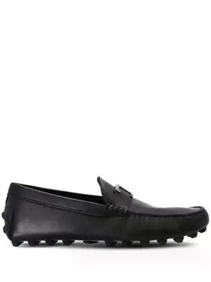 TOD'S Gommino Leather Loafers - Black