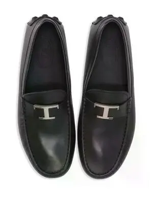 TOD'S Gommino Leather Loafers - Black
