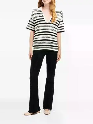 BARRIE Striped Polo Top