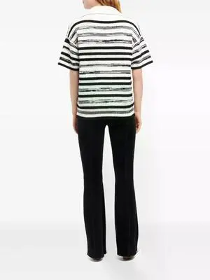BARRIE Striped Polo Top
