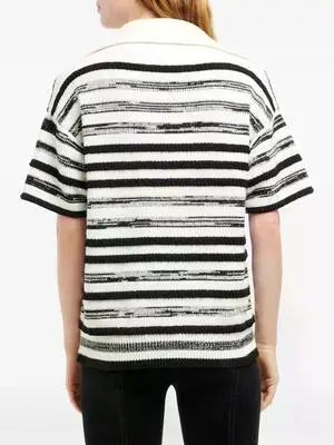 BARRIE Striped Polo Top