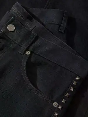 Valentino Garavani Straight-leg Jeans With Studs