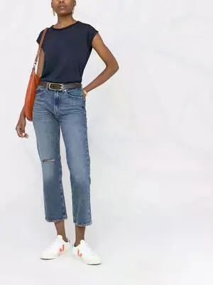 7 For All Mankind High-rise Cropped Logan Jeans