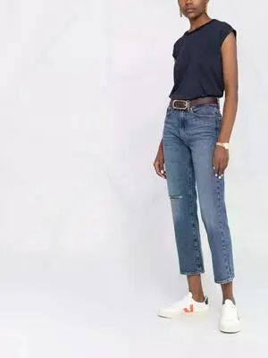 7 For All Mankind High-rise Cropped Logan Jeans