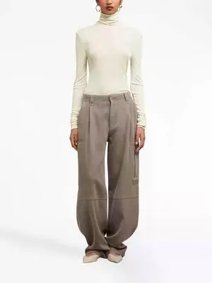 AMI Paris Roll-neck Ribbed Knit Sweater