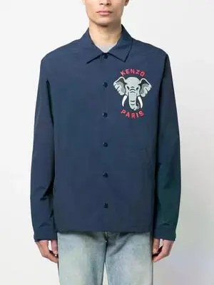 Kenzo Graphic-print Jacket - Blue