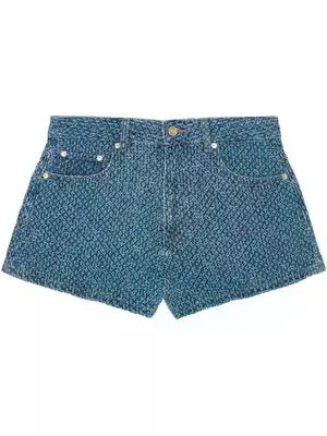GANNI Logo Patch Shorts