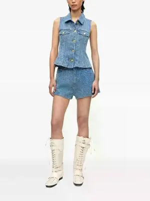 GANNI Logo Patch Shorts