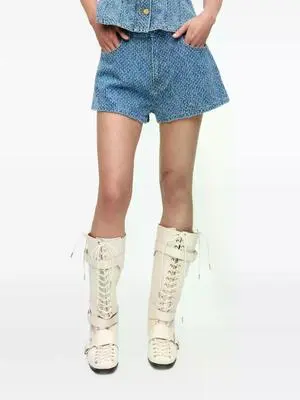GANNI Logo Patch Shorts