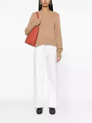 TOTEME Cropped Crew-neck Sweater