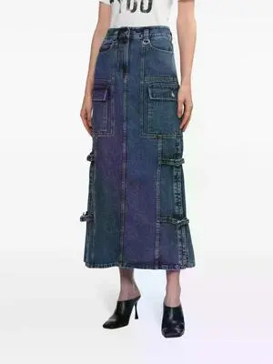 3.1 Phillip Lim Denim Cargo Midi Skirt