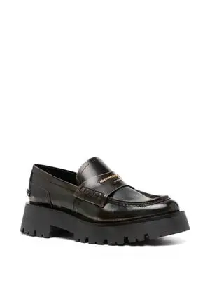 Alexander Wang Carter 45mm Mid-heel Leather Loafers