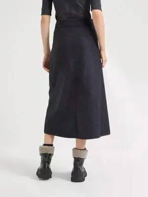 Brunello Cucinelli Wrap-design Midi Skirt