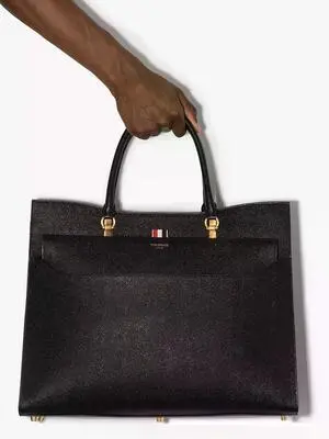 Thom Browne Large Duet Tote Bag - Black