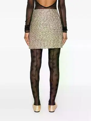 Alessandra Rich Lurex Tweed Mini Skirt