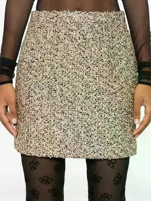 Alessandra Rich Lurex Tweed Mini Skirt