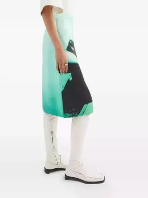 JIL SANDER Printed Satin Skirt