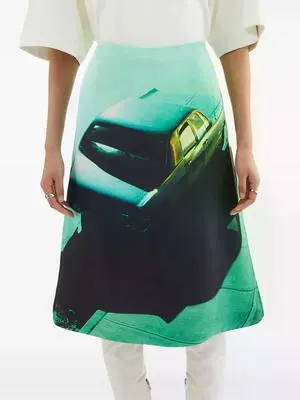 JIL SANDER Printed Satin Skirt