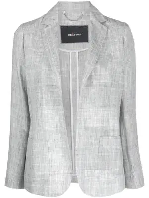 Kiton Plaid Linen Blazer
