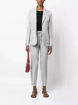Kiton Plaid Linen Blazer