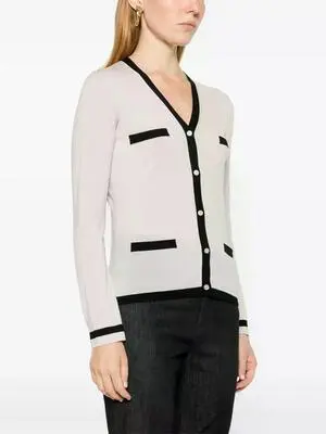 Max Mara Trimmed V-neck Cardigan - Neutrals