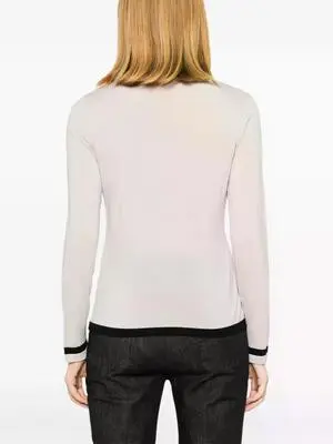 Max Mara Trimmed V-neck Cardigan - Neutrals