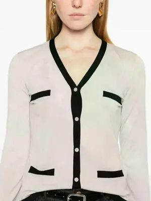 Max Mara Trimmed V-neck Cardigan - Neutrals