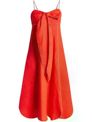 Farm Rio Linen Midi Dress