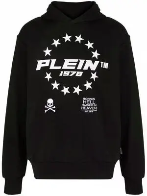 Philipp Plein Logo-print Pullover Hoodie - Black