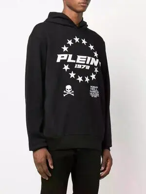 Philipp Plein Logo-print Pullover Hoodie - Black