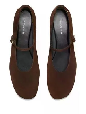Tory Burch Suede Ballet Flats - Brown