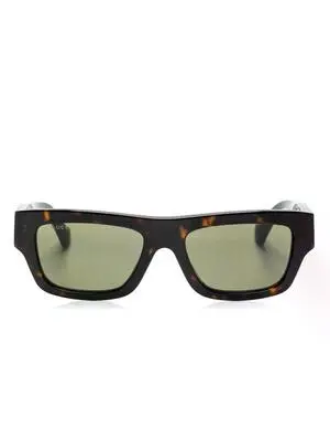Gucci Rectangle-frame Sunglasses - Brown