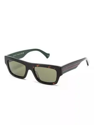 Gucci Rectangle-frame Sunglasses - Brown