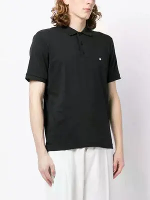 Rag & Bone Logo-embroidered Cotton Polo Shirt - Black