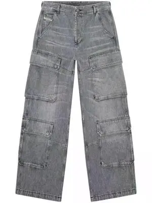 DIESEL® D-touch Wide Leg Cargo Jeans