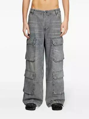 DIESEL® D-touch Wide Leg Cargo Jeans