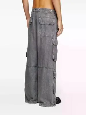 DIESEL® D-touch Wide Leg Cargo Jeans