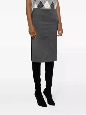 COURREGES Logo-patch Straight Skirt