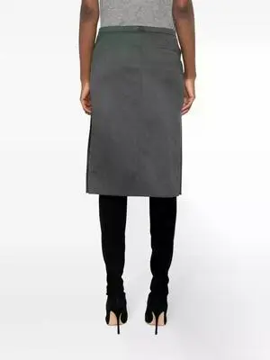 COURREGES Logo-patch Straight Skirt