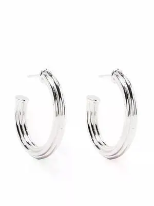 MISSOMA Large Ridge Hoop Earrings - Silver