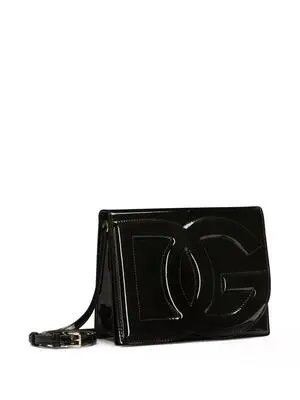 Dolce & Gabbana Logo Leather Crossbody Bag - Black