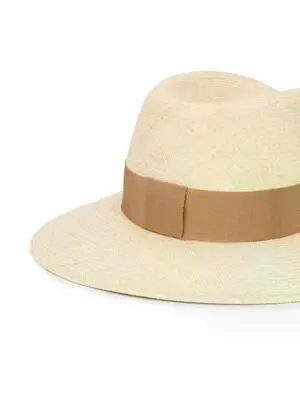 MAISON MICHEL Virginie Straw Fedora - Neutrals