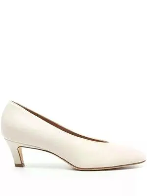 SCAROSSO 50mm Deva Leather Pumps - White
