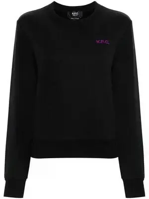 A.p.c. Flocked-logo Sweatshirt